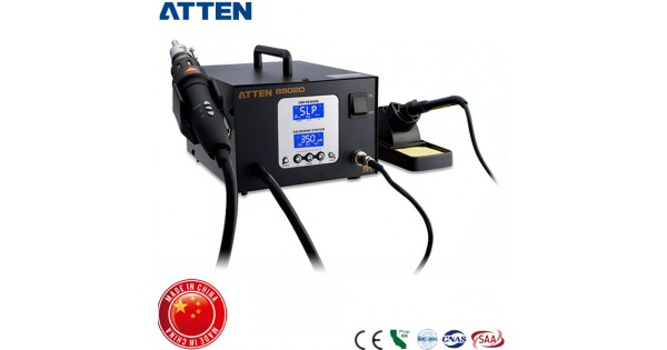 Σταθμός κόλλησης θερμού αέρα κεραμικός SMD 800W AT8502D Atten