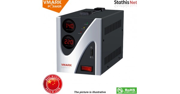 Σταθεροποιητής τάσης 1500VA τύπου relay ψηφιακός RE02-1500VA VMARK